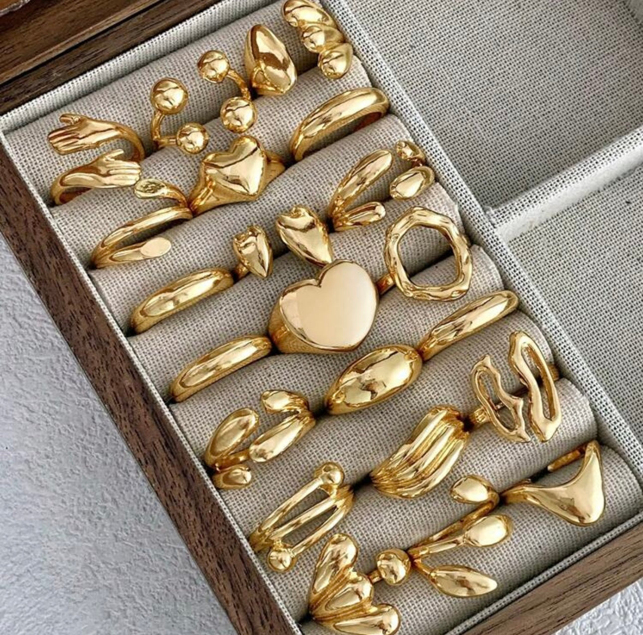 10 pc adjustable metal rings